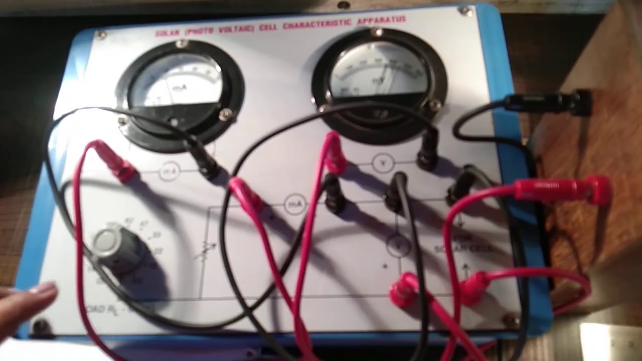 Solar cell V I and V R characteristics - YouTube