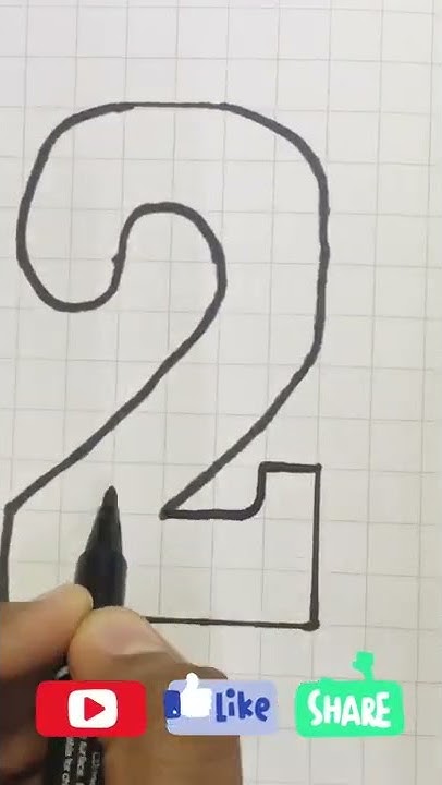 #shorts | How to draw 3D number 2 - YouTube