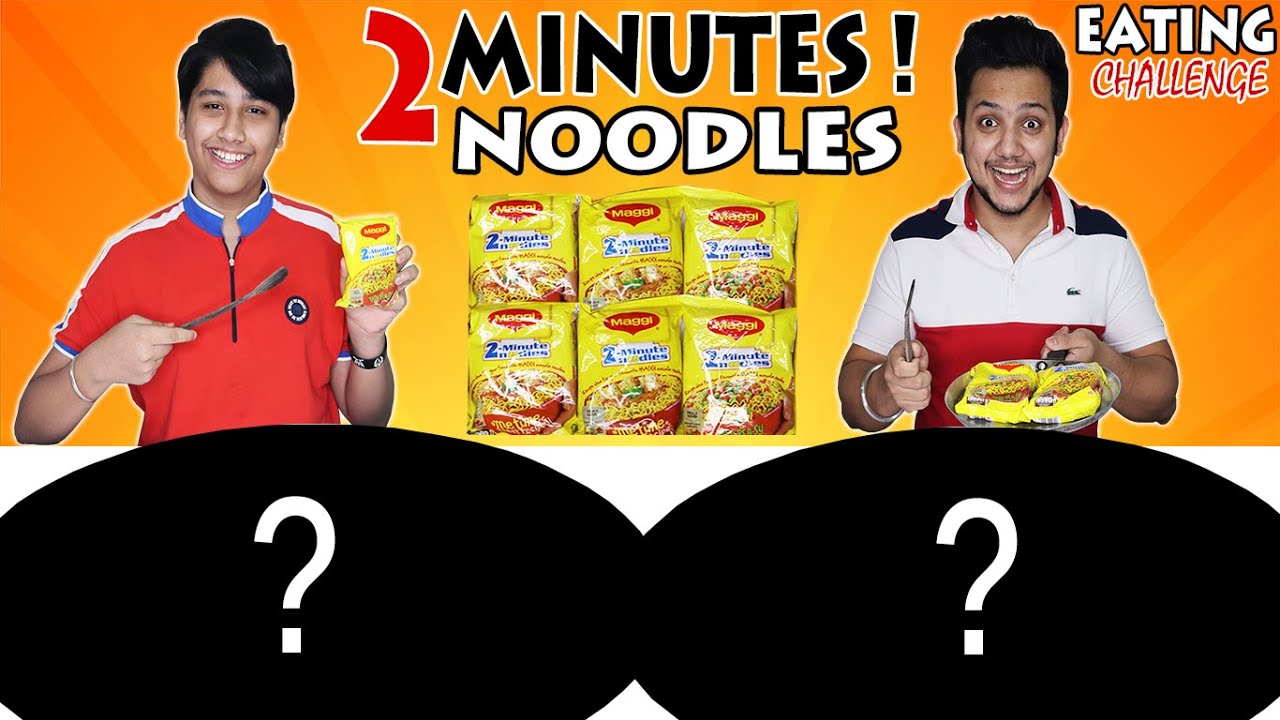 2 MINUTES NOODLES EATING CHALLENGE | Noodles Eating Competition | Food ...