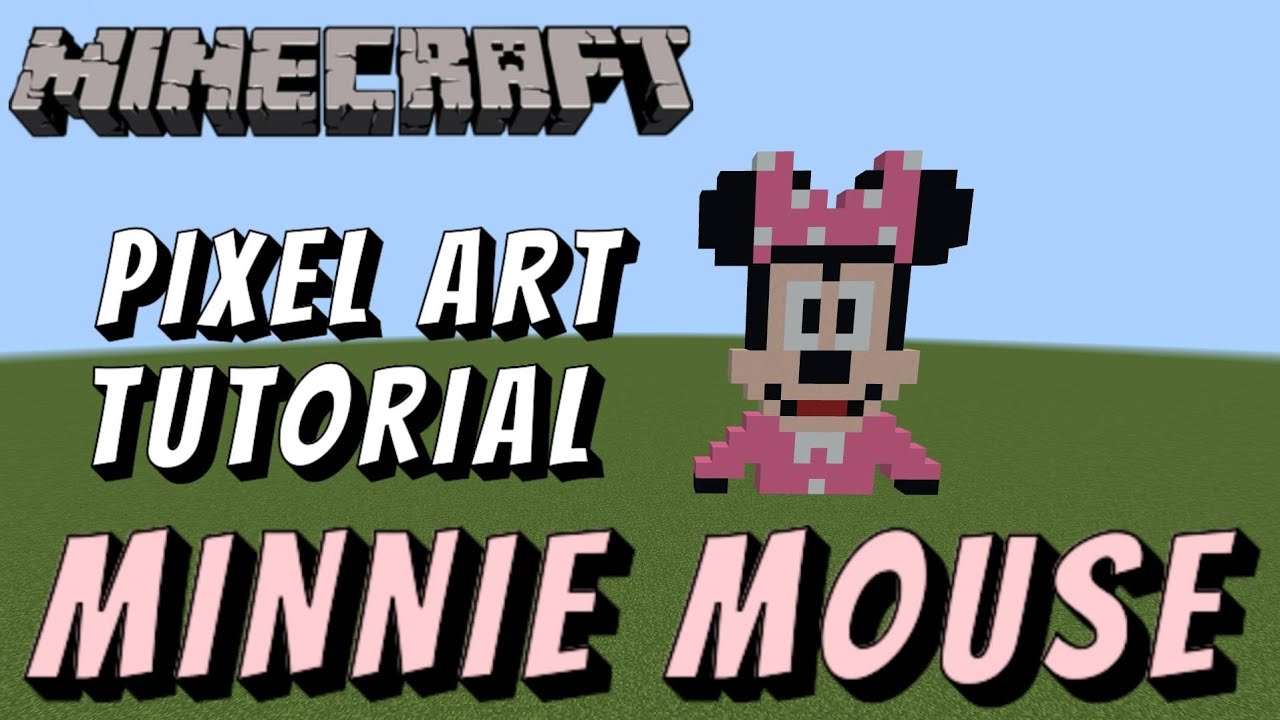 Minecraft Pixel Art Tutorial - Minnie Mouse - YouTube
