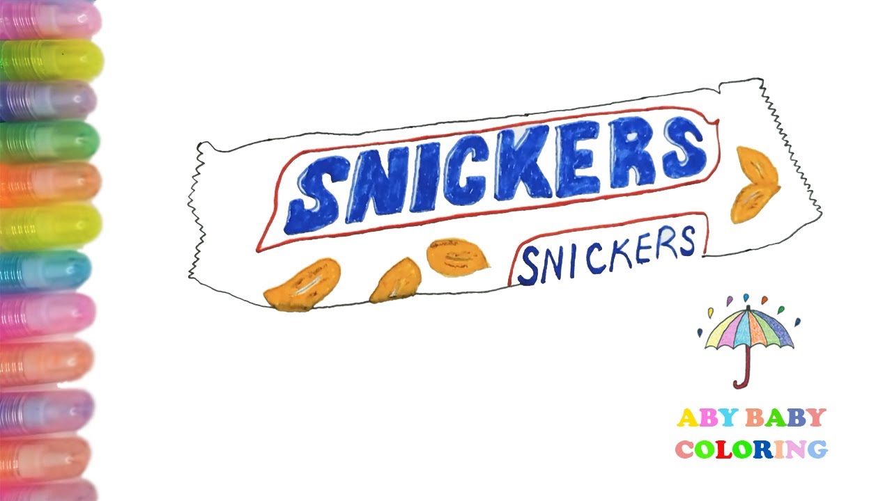 Drawing SNICKERS/Chocolate 🍫/Coloring/ Рисуем СНИКЕРС/ Шоколад - YouTube
