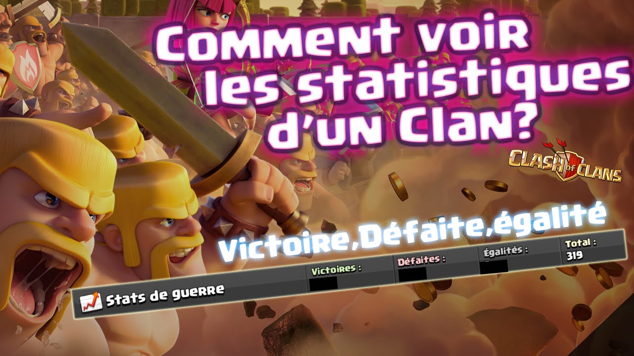 Comment voir les statistiques d'un clan?(Victoire,Défaite,égalité ...