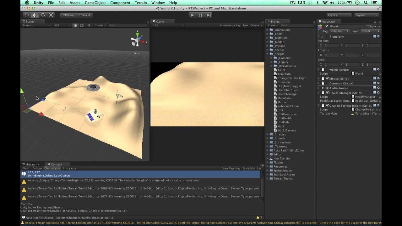 Unity - How to Change Terrain Height In-Game (C#) - YouTube