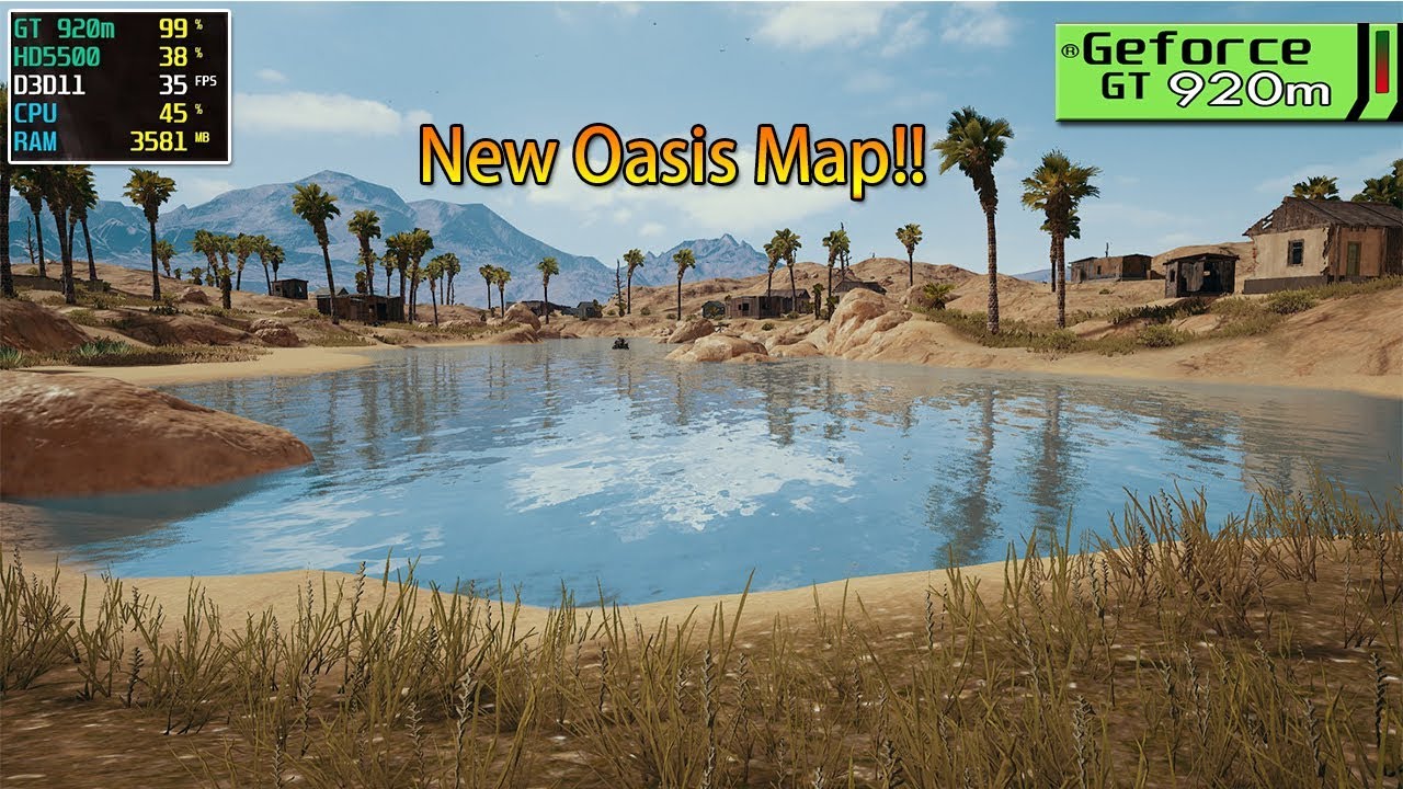 PUBG New Oasis Gameplay Test on Nvidia 920m | 920mx - Core i5 - YouTube