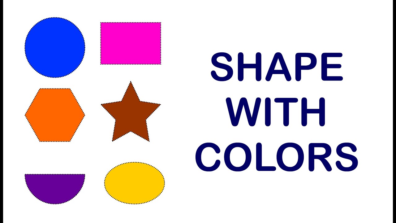 Learn Shape Names with Color Names | Shapes and colors for kids ...