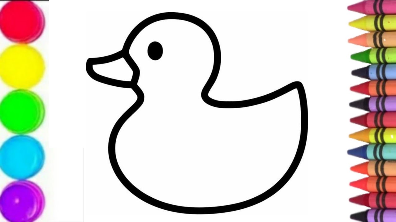 How to draw duck for kids /Cómo dibujar pato para niñas/ - YouTube