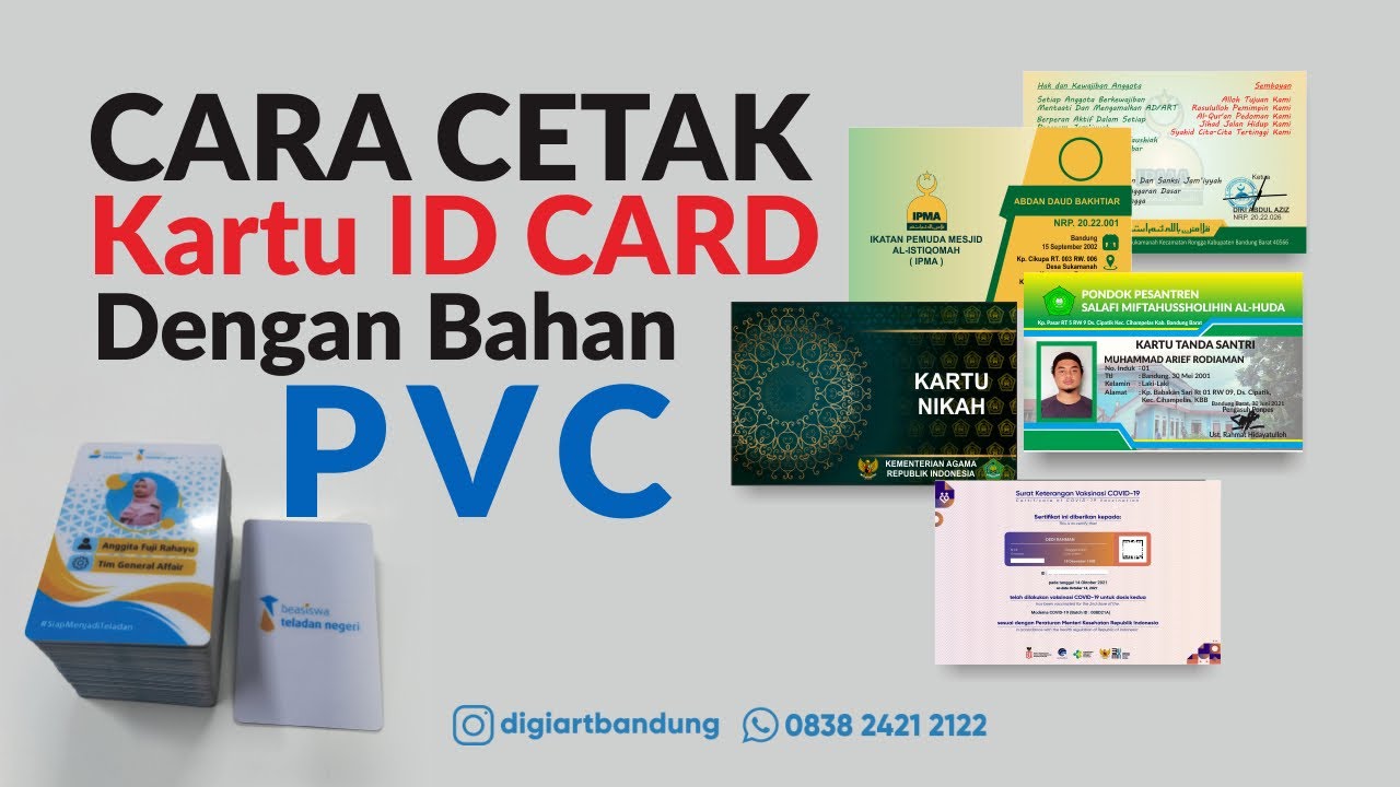 Cara Cetak Kartu ID CARD ꟾ Kartu Member ꟾ Menggunakan Bahan PVC ...