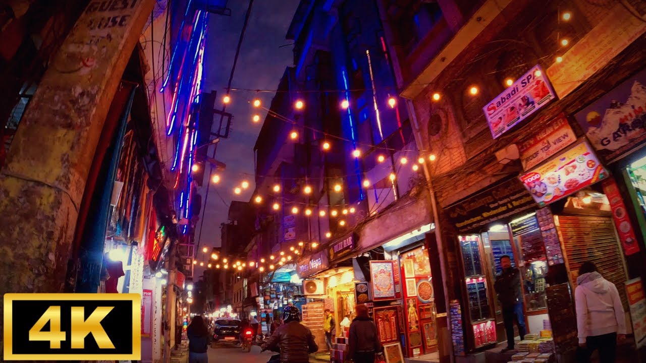 Thamel Streets - Virtual Walk - Kathmandu, Nepal | 4K | Let's Go - YouTube