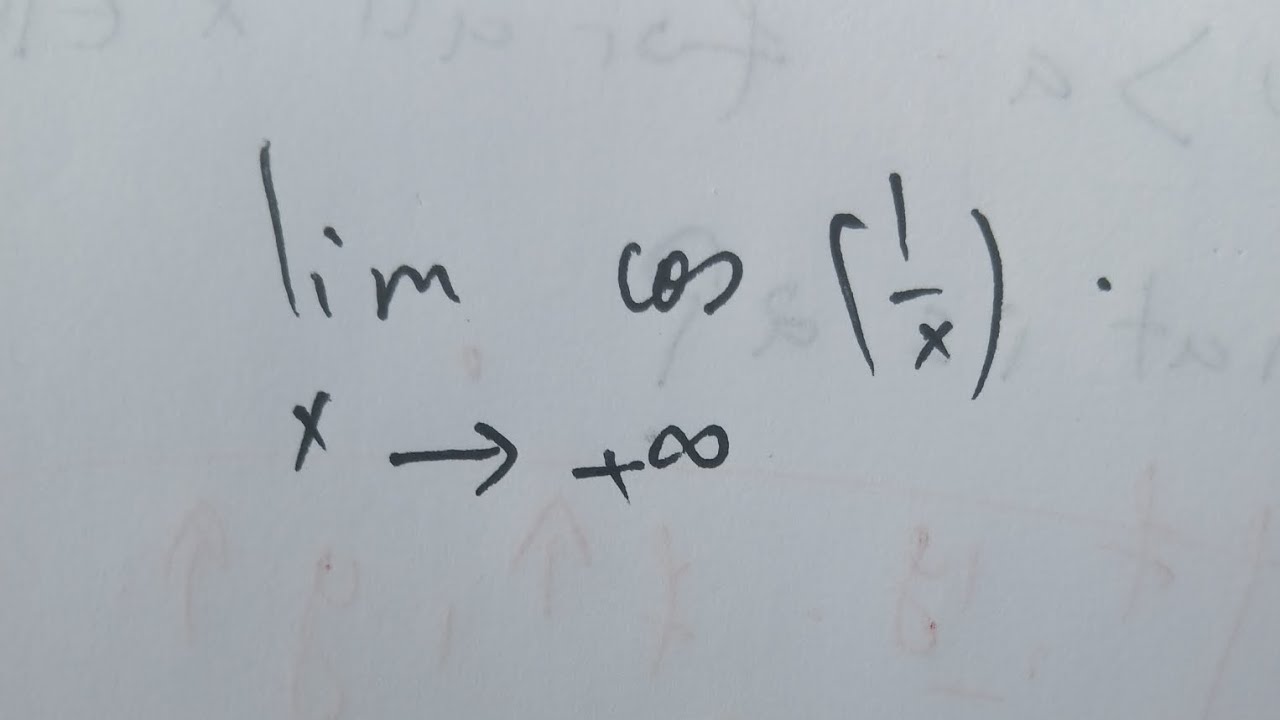 lim of cos(1/x) as x goes to infinity - YouTube