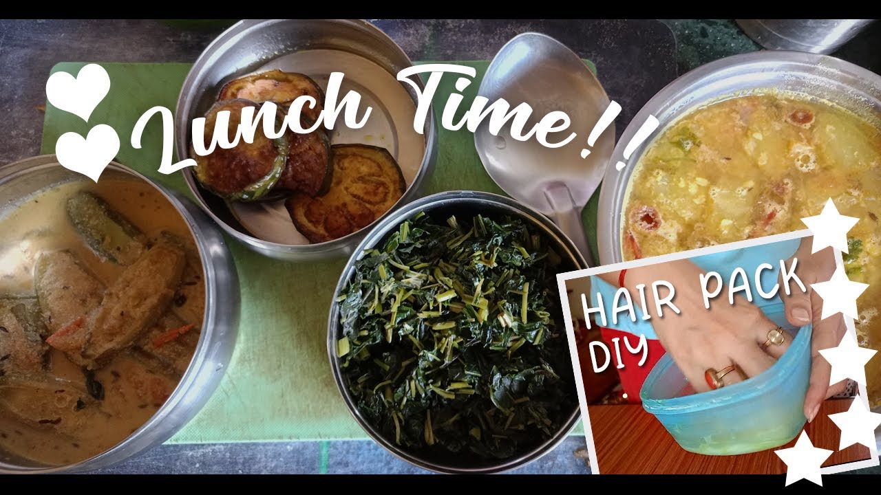 Cleaning, amazing hair pack for tangled hair,simple thali cooking ...