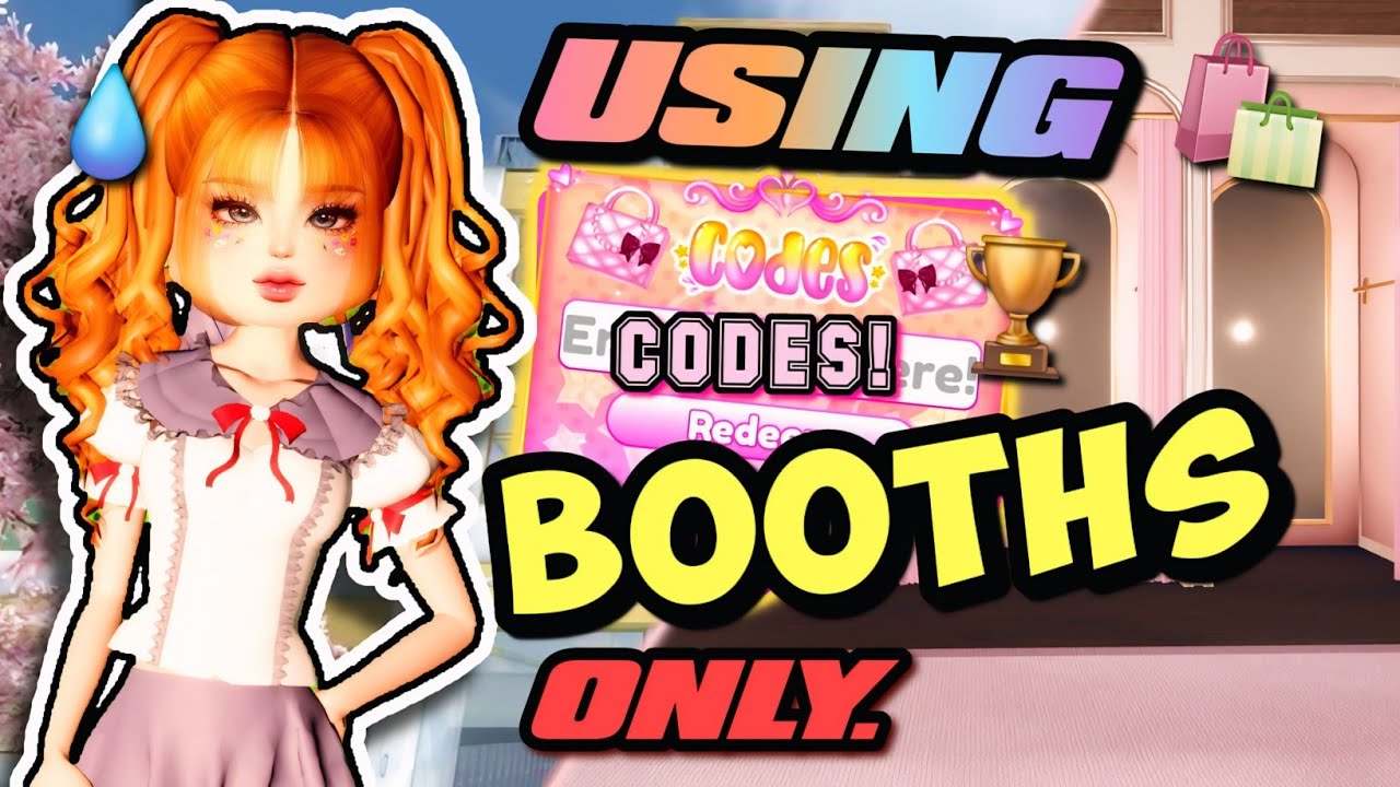 ONLY Using DRESSING BOOTH ITEMS IN DRESS TO IMPRESS!!! *AND CODES* - YouTube