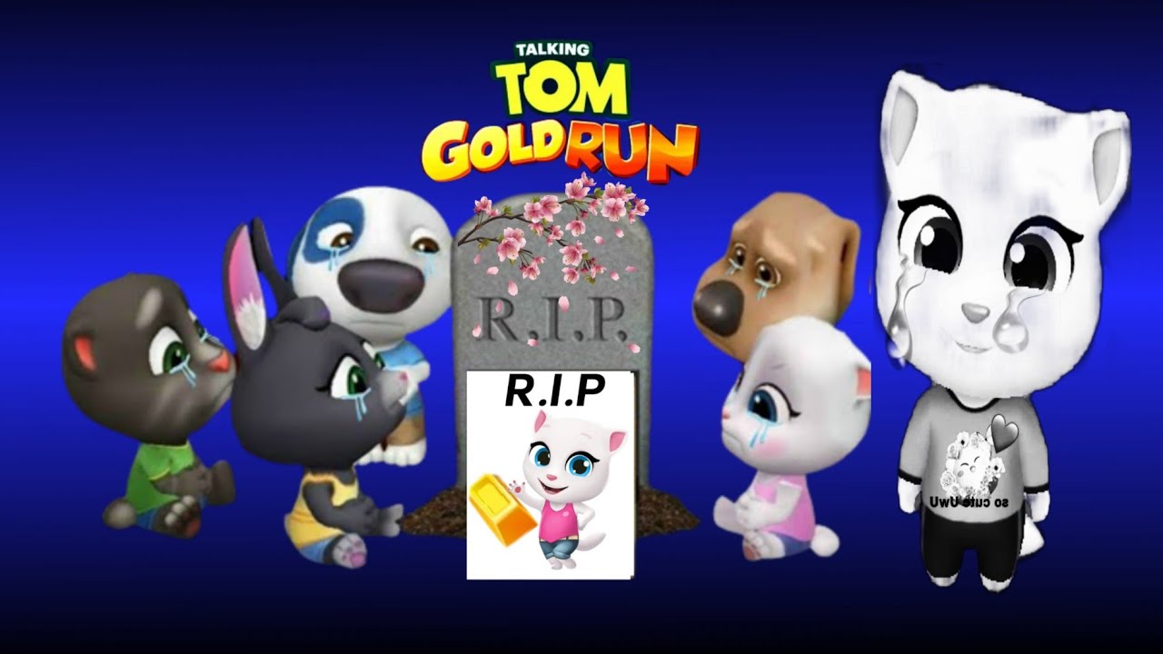 My Talking Tom Friends -Amoung Us RIP Angela|Tom Gold Run RIP ANGELA ...