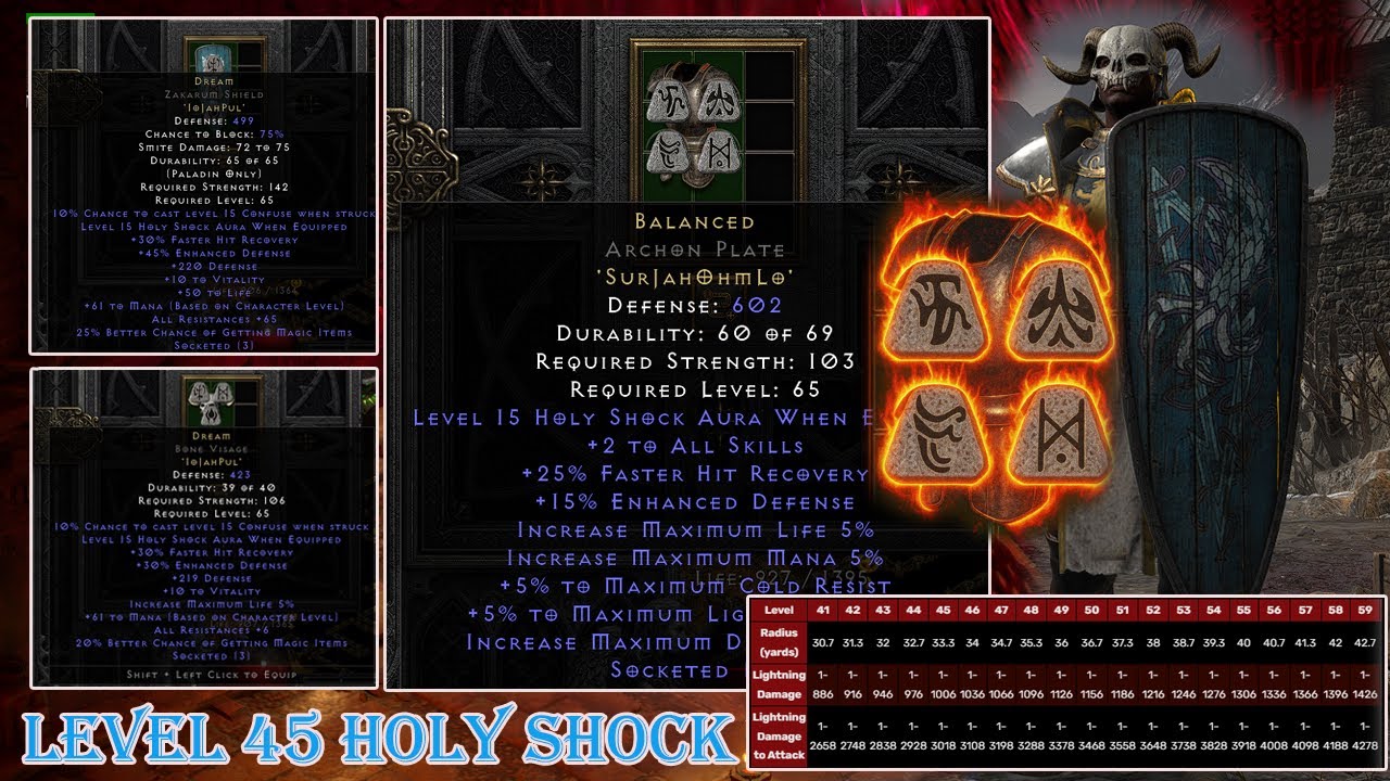 [RUNEWORD MOD] Level 45 Holy Shock Paladin Build – Fastest Monster ...