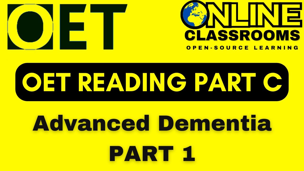 oet reading sample for nurses | part C | oet online classroom - YouTube