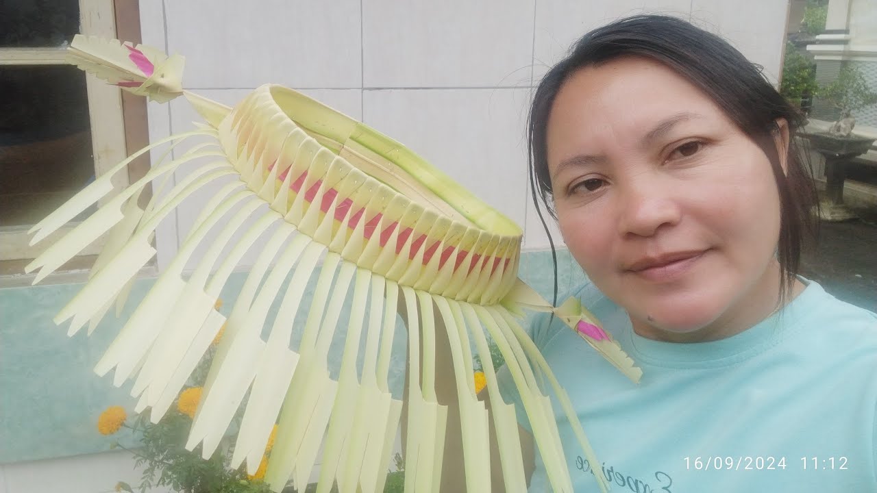 Cara membuat sampian kepetan dengan sibeh agak tinggi - YouTube