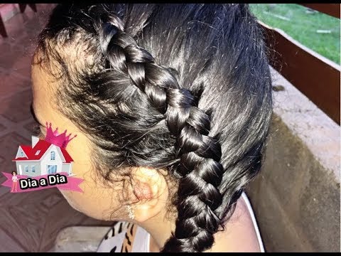 TRANÇA INVERTIDA LATERAL PENTEADO SIMPLES PARA O DIA A DIA - YouTube