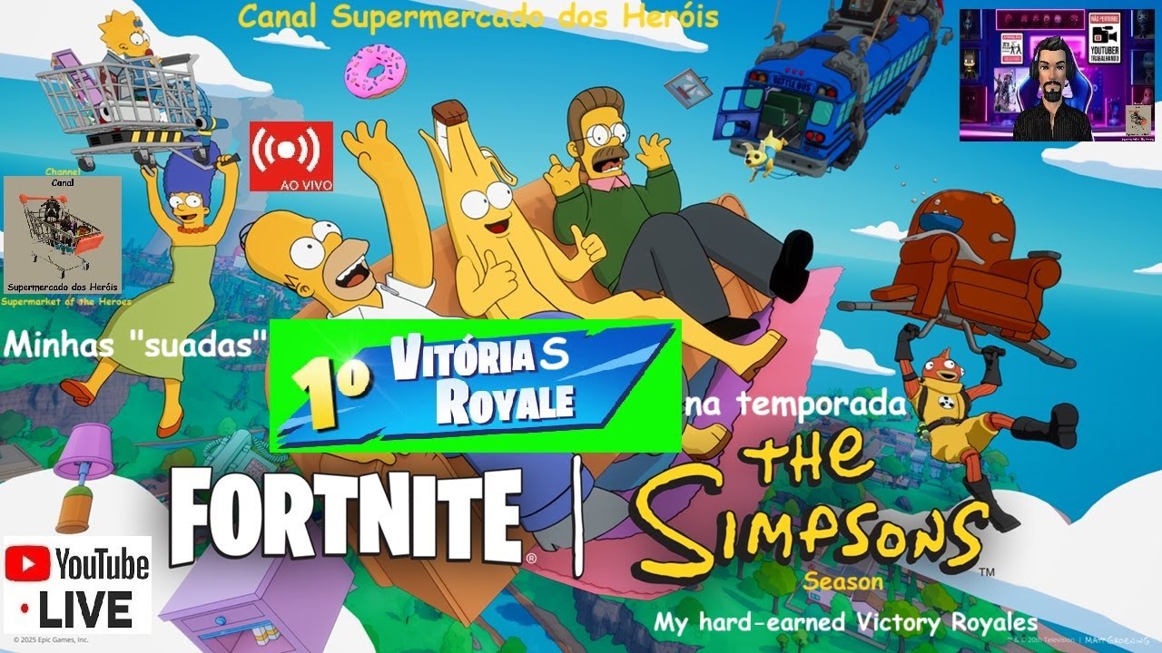 Minhas "suadas" Vitórias Royale na Temporada dos Simpsons😅 - DIFÍCIL D ...