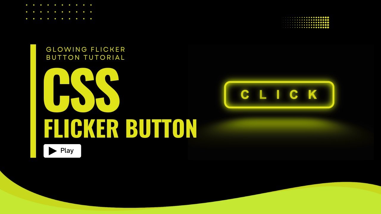 Create a Stunning CSS Glowing Flicker Button | HTML & CSS Tutorial ...