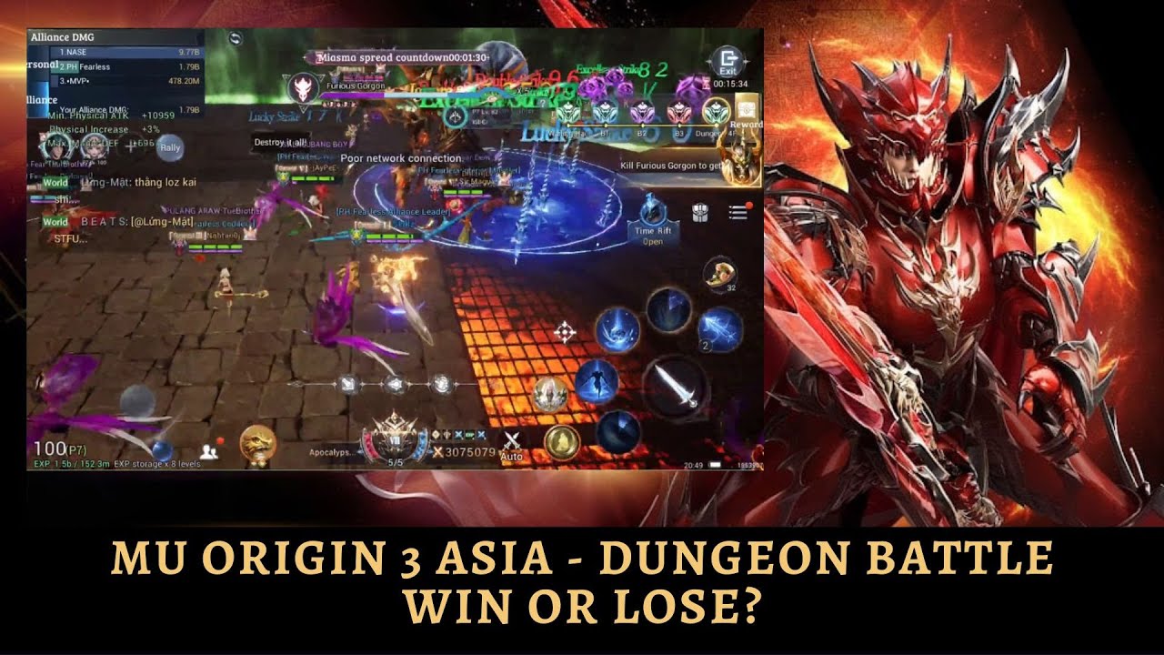 MU Origin 3 Asia | Raid Dungeon Battle 4th Floor | Physical Magus | Win ...
