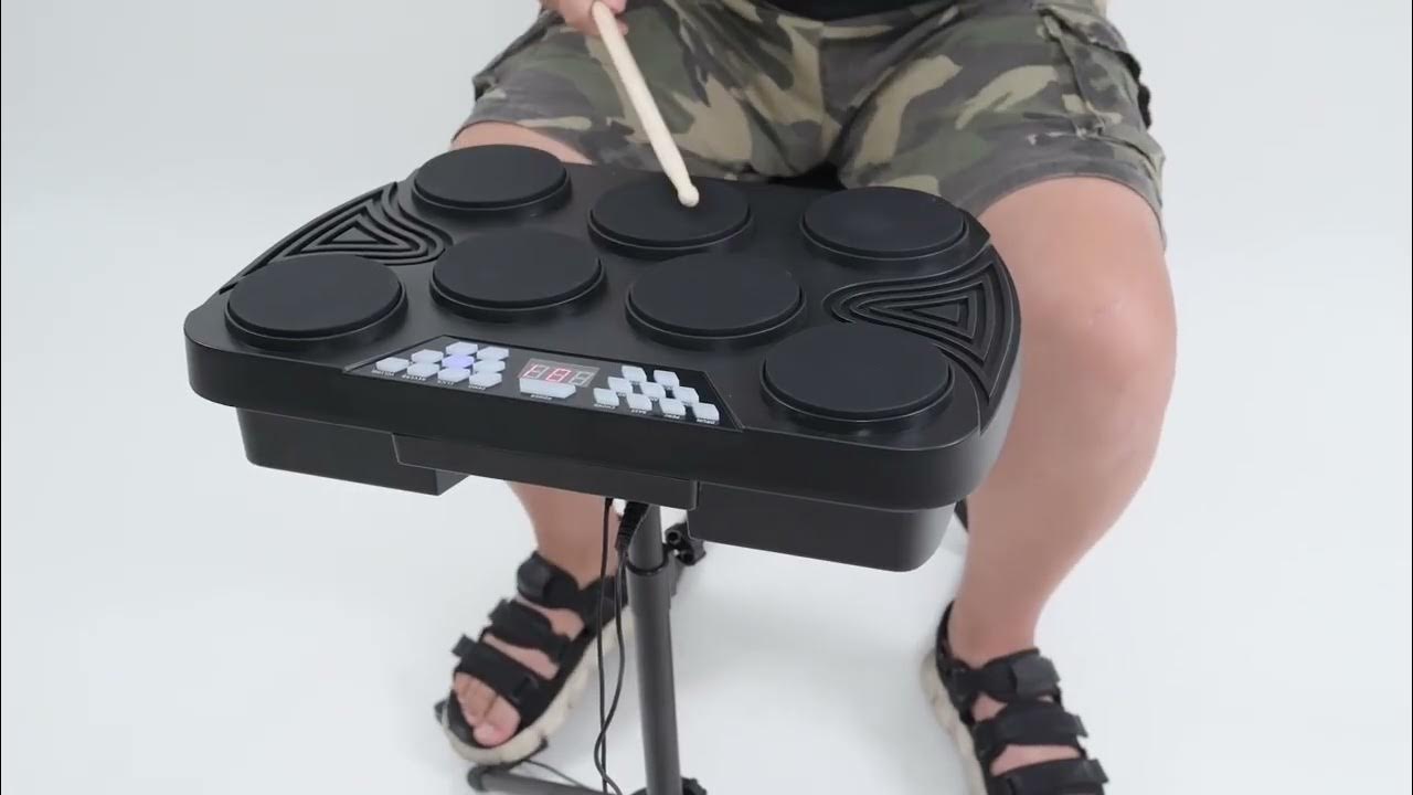 Konix ED01 Velocity-sensitive drum kit, Electric drum set, percussion instruments - YouTube
