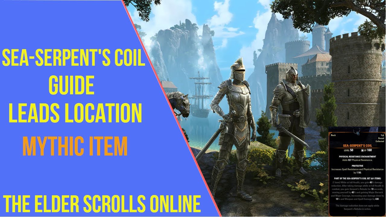 ESO Sea Serpent's Coil Guide - Sea Serpent's Coil Leads Location - YouTube