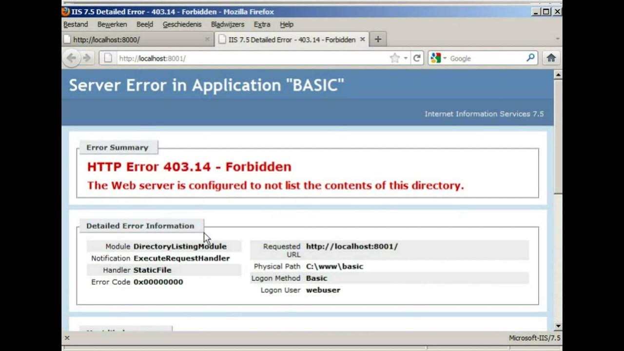 IIS basic authentication configuration example - YouTube