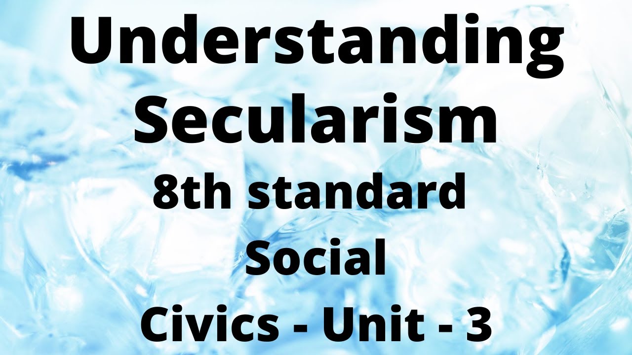 Understanding secularism | 8th standard Social | Civics - Unit - 3 ...