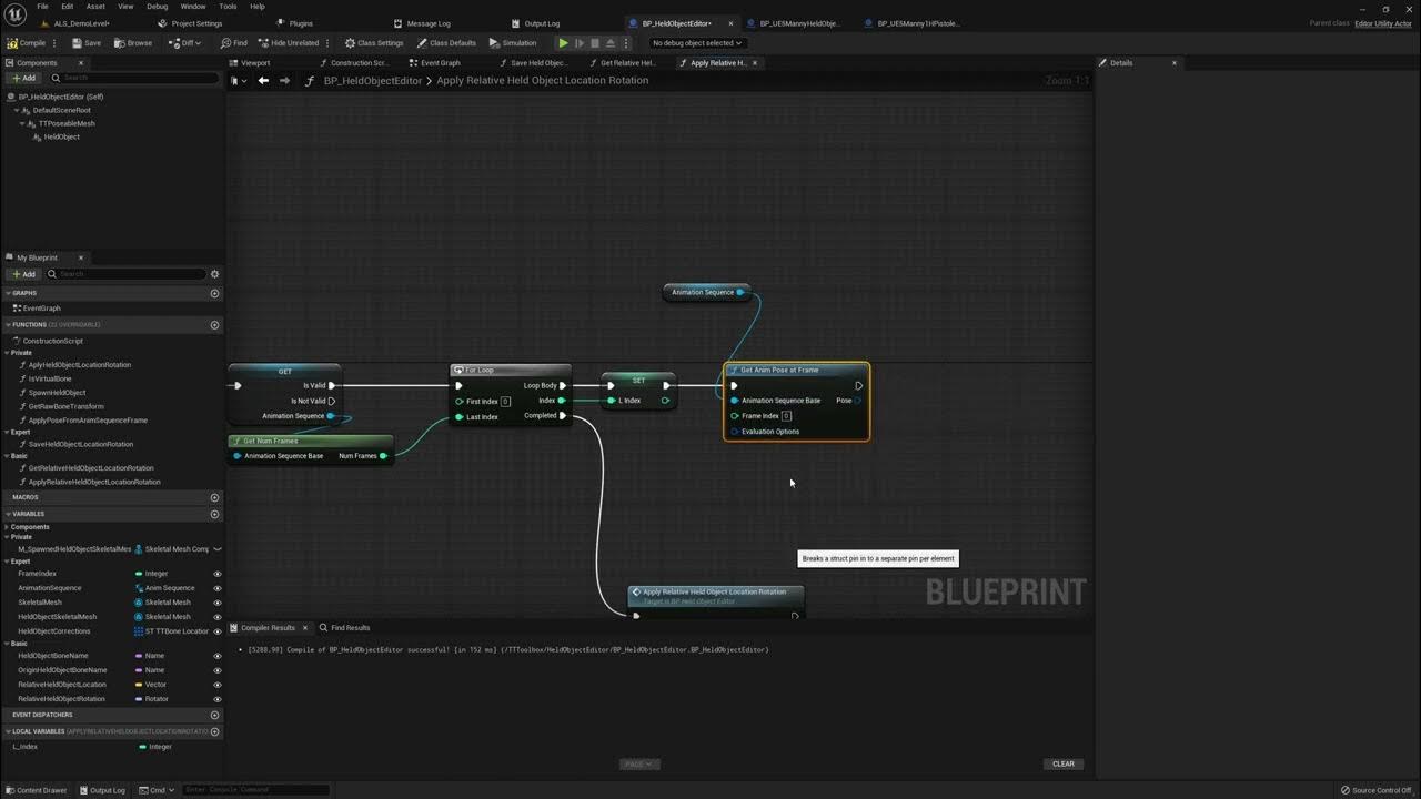 #12.12 Held Object Editor - Apply Local Transform Offset - UE5 Manny ...