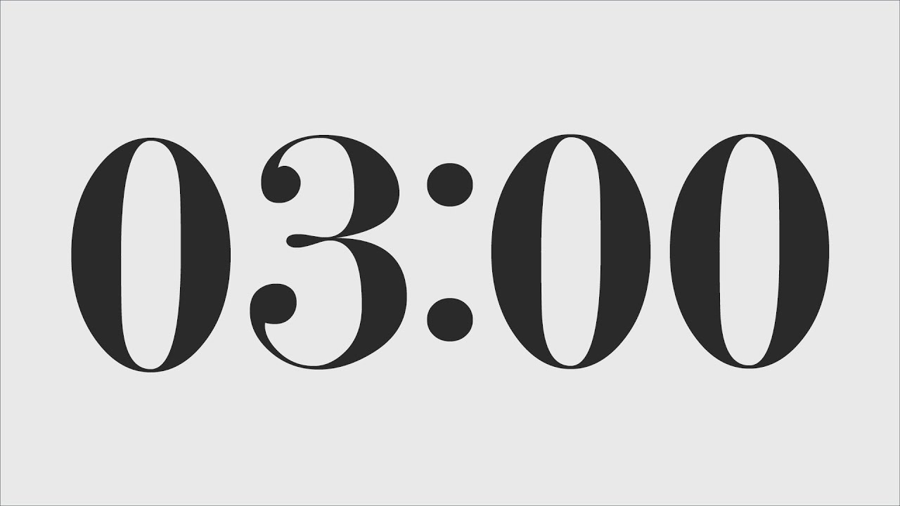 3 MINUTE TIMER 🔔 Gentle Alarm [Full HD] - YouTube