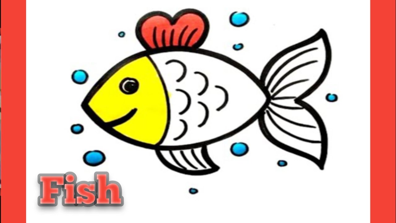 Fish Drawing easy || How to draw fish Drawing step by step || machhali ...