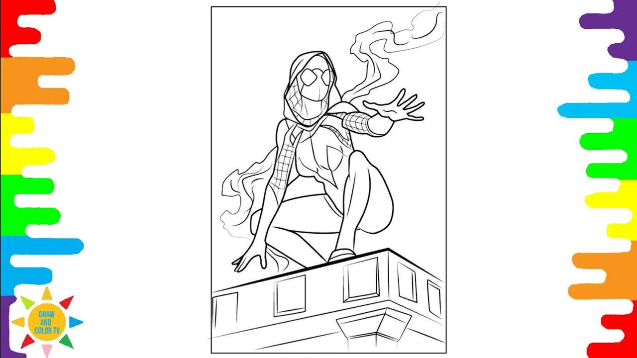 Spider Gwen Coloring Pages | Spider-Woman Coloring | Marvel Coloring ...