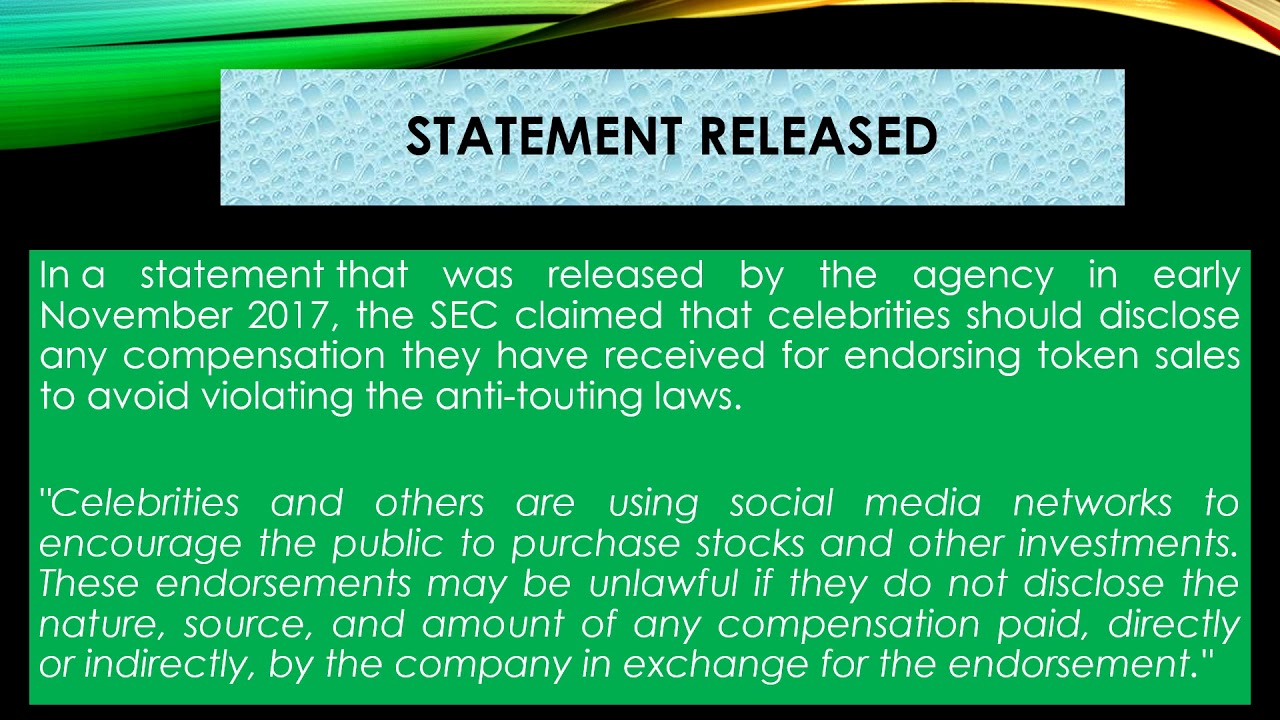 Initial Coin Offerings Scam - Celebrity endorsed ICO could be illegal ...