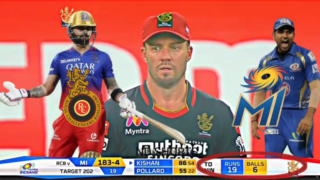 RCB VS MI LAST THRILLING OVER MATCH 🔥🔥🔥 Match Highlight 2024 2025 - YouTube