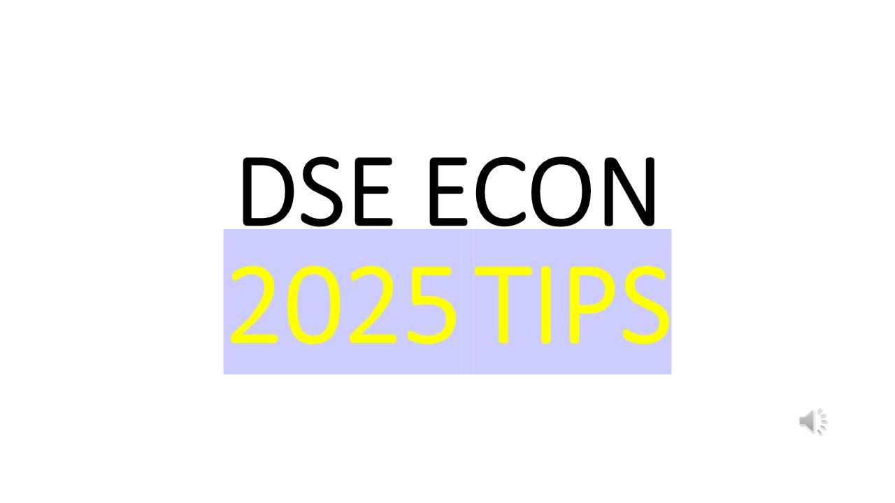 【DSE ECON 2025】🔥此Tips必火🔥 - YouTube