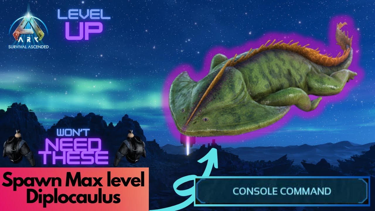 Tamed Diplocaulus Spawn Command | Ark Survival Ascended - YouTube