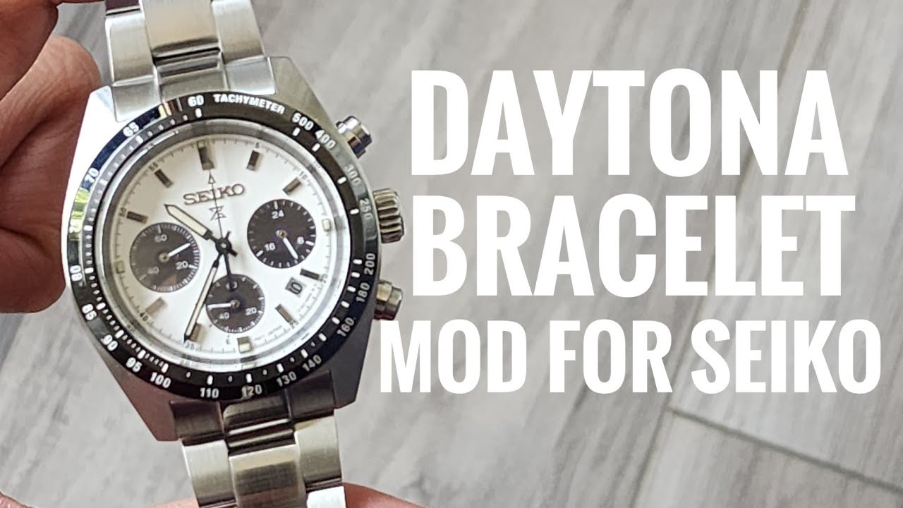 Seiko Speedtimer HOW TO Rolex Daytona Bracelet MOD - YouTube