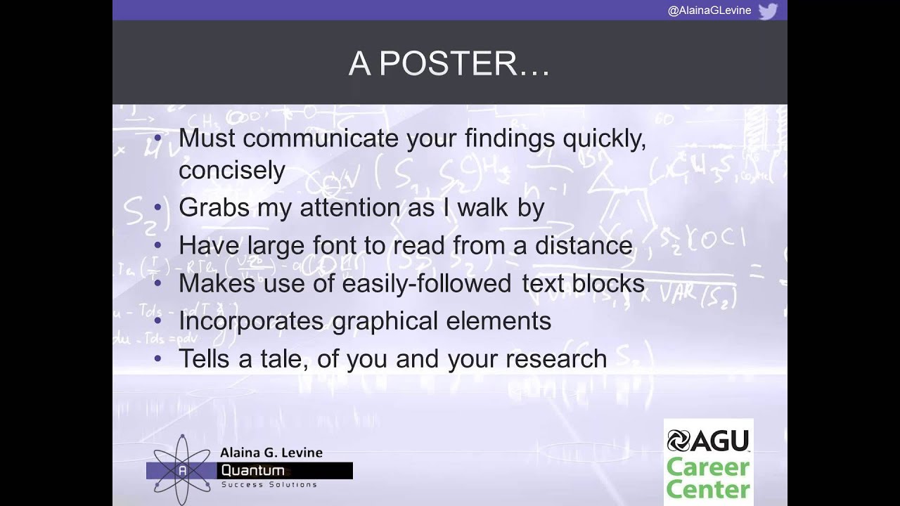 AGU Career Center: How to Design, Prepare and Present a Winning Poster ...