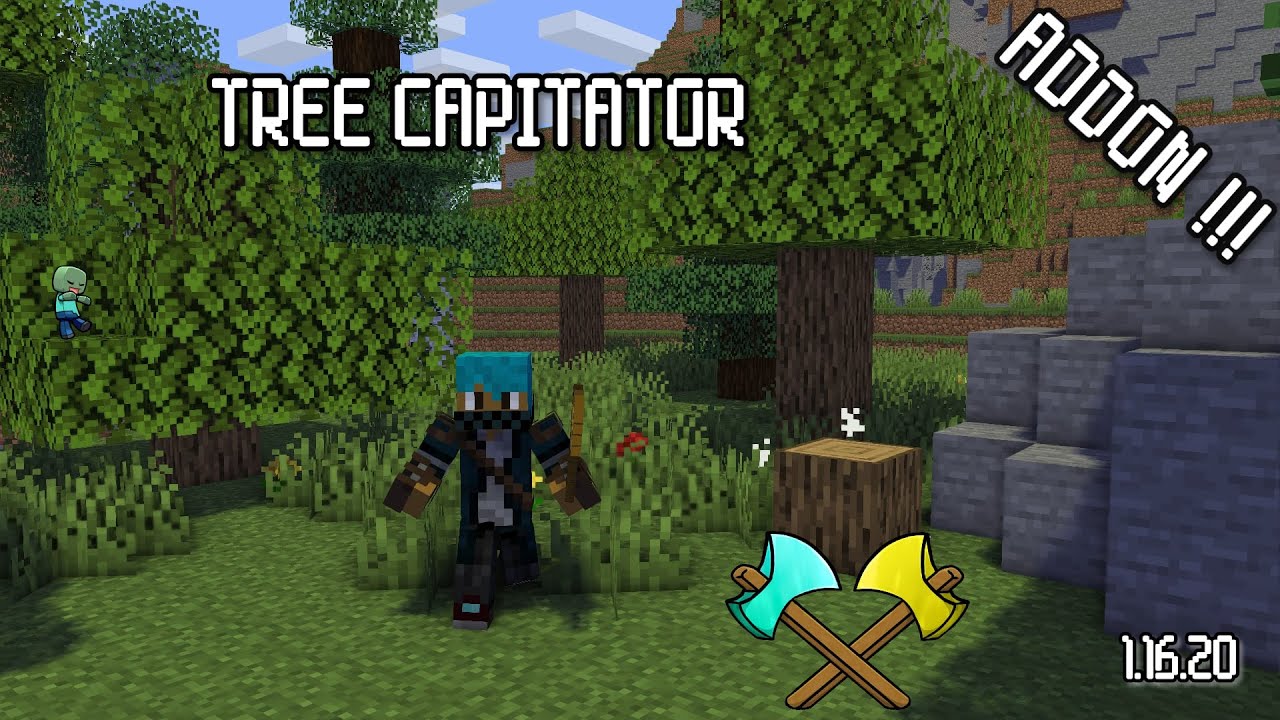 TREE CAPITATOR PARA MINECRAFT BEDROCK - YouTube