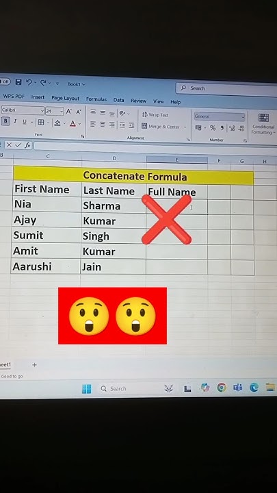 Excel: Concatenate with Space - YouTube