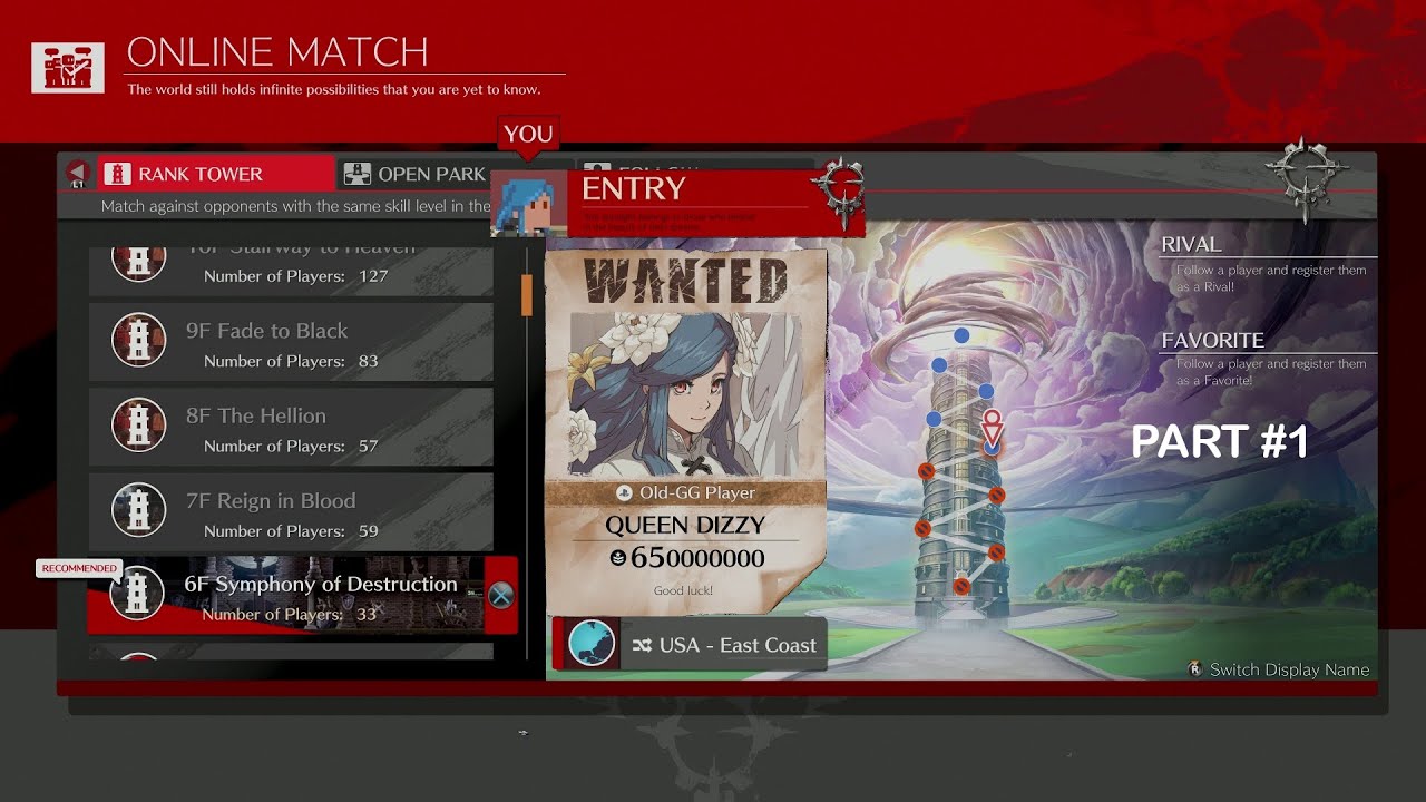 GUILTY GEAR STRIVE GAMEPLAY DIZZY CLIMBING THE TOWER TO REACH THE ...