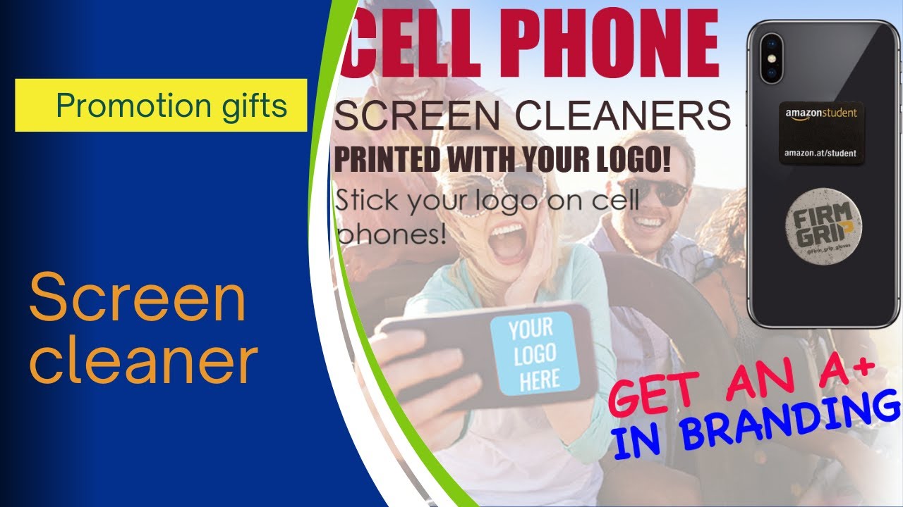 Sticky screen cleaner-Promotional adhesive screen cleaner sticker - YouTube