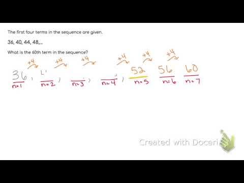ALG1EOCp7q4 Find 60th term in arithmetic sequence - YouTube