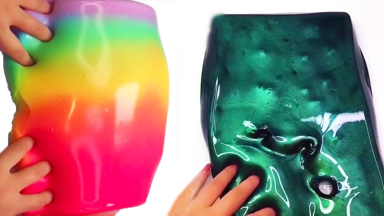 Thick Slime! Bubble Pops! Clay Slime Mixing! Satisfying and Relaxing ...