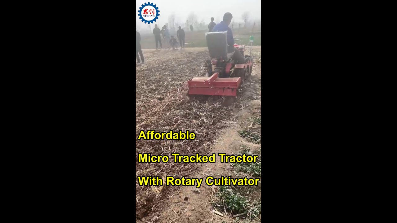 Affordable Micro Tracked Tractor With Rotary Cultivator - YouTube