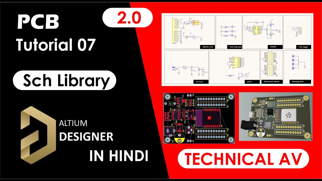 Part-07 How to Make Library, PCB Design Tutorial For Beginners (Altium ...