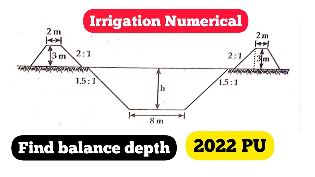 find balance depth | irrigation numerical | 2022 PU | cutting and ...