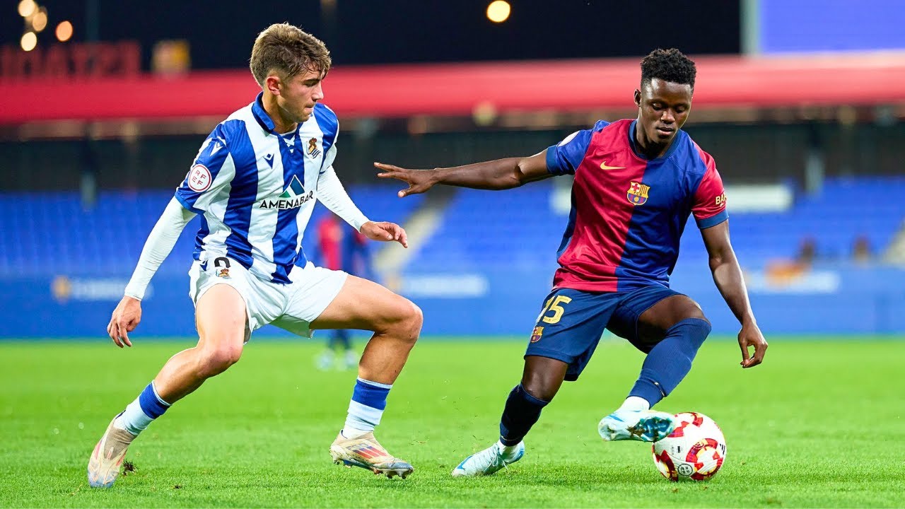 Abdul Aziz Issah Barca Atletic debut vs Real Sociedad B 🇬🇭⭐ - YouTube