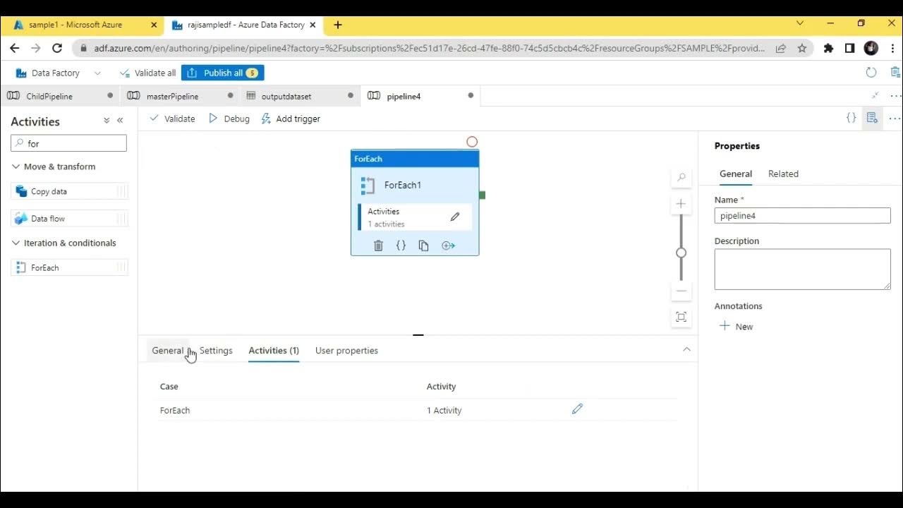 ForEach activity in Azure Data Factory - YouTube
