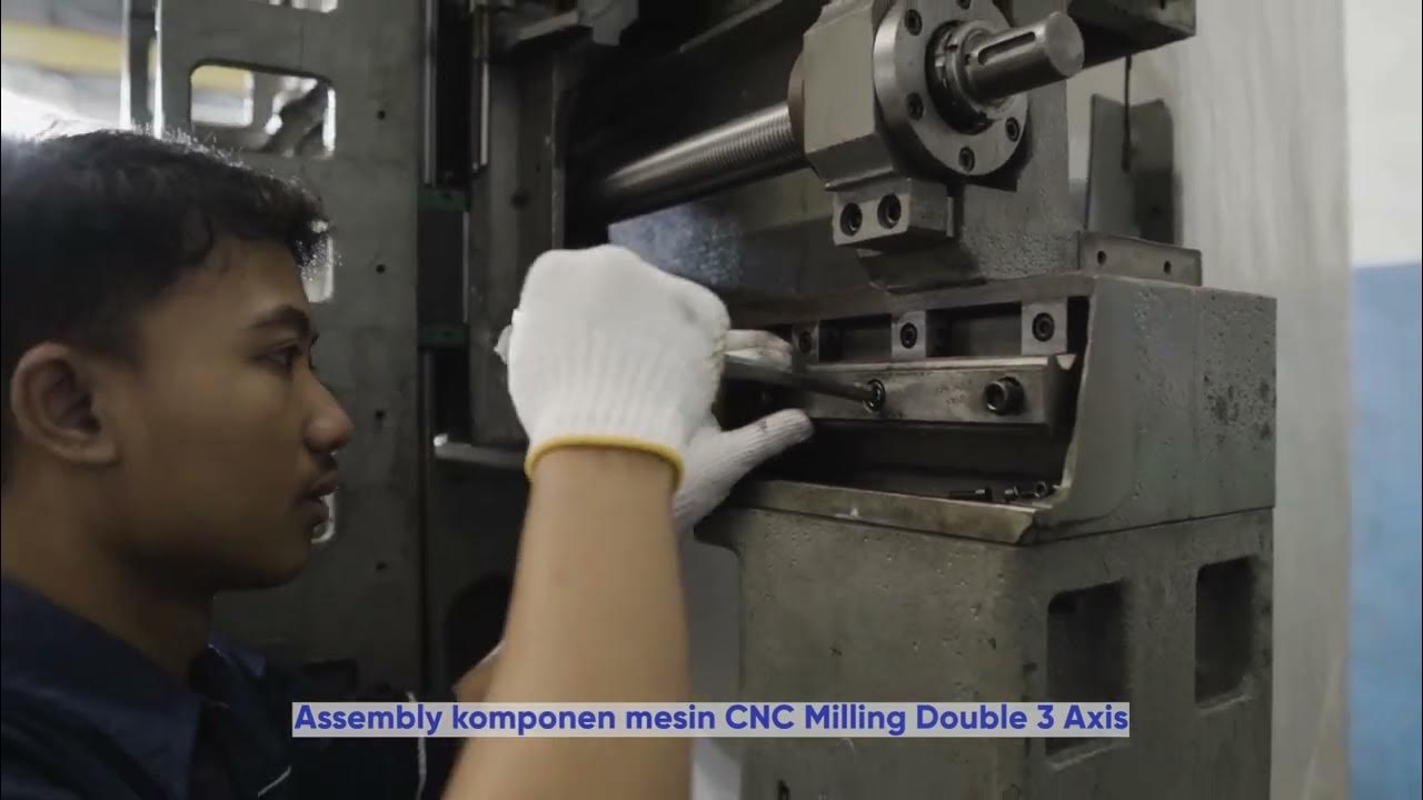 MESIN CNC double column 3 axis rv5 - YouTube