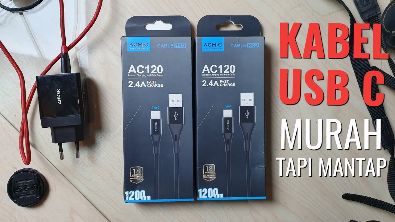 Kabel USB C Acmic AC120 - YouTube